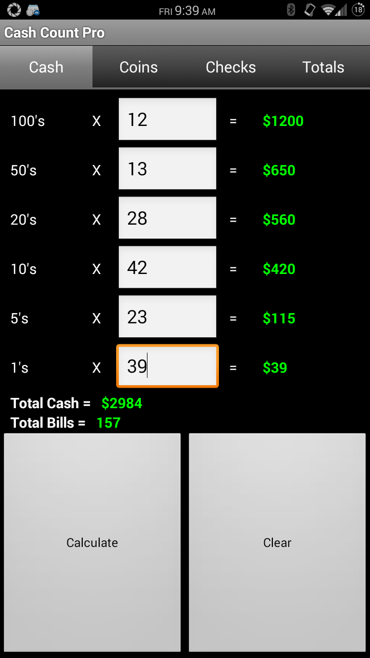 Cash Count Pro - App on Amazon Appstore