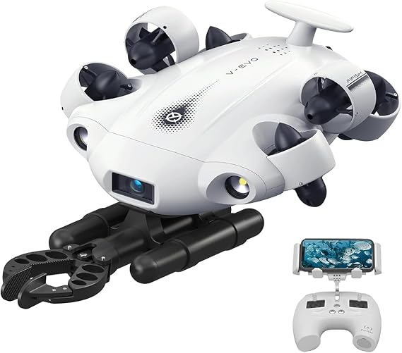 FIFISH V-EVO 4K Underwater Drone with Robotic Arm AI Vision Lock 360 ...