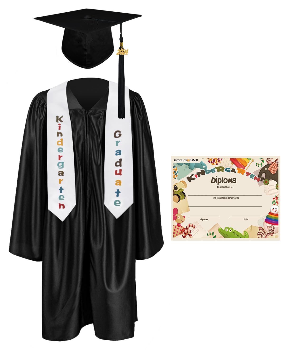 Snapklik.com : GraduationMall Kindergarten Graduation Cap Gown Stole ...