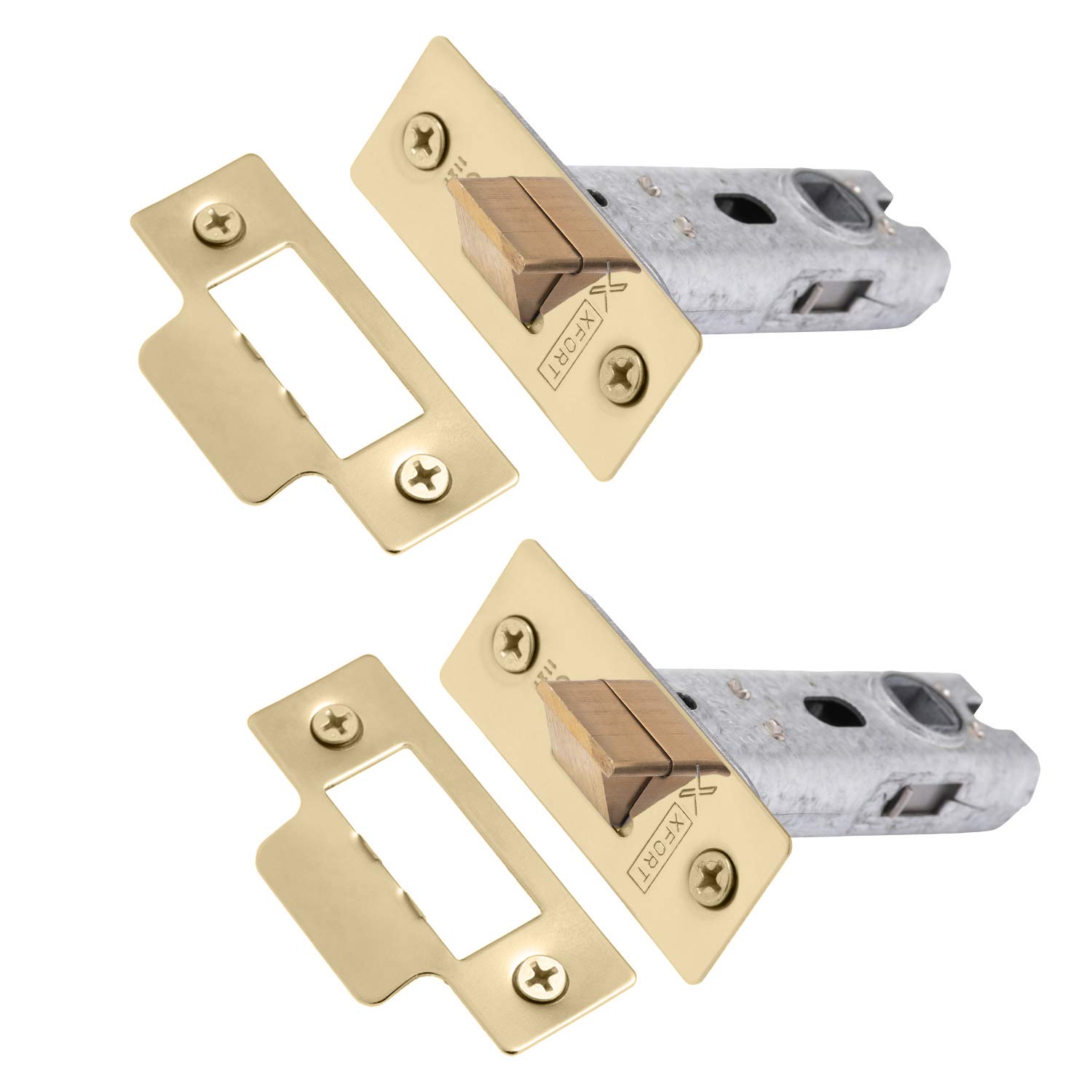 Xfort 2 Pack 75mm Polished Brass Tubular Latch Ce Fire | Desertcart Sri ...