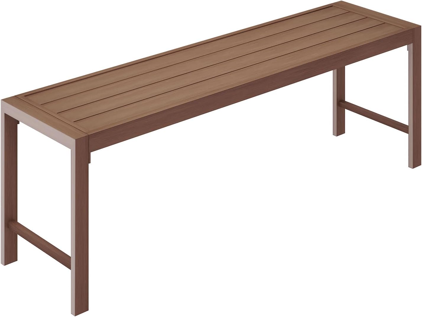 Amazon.com: VICLLAX Outdoor Garden Backless Bench, 51.2" Metal Bench ...