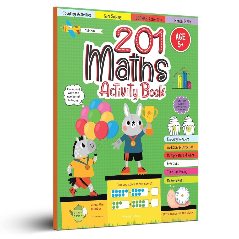 Snapklik.com : 201 Maths Activity Book: Fun Activities And Math Exercises