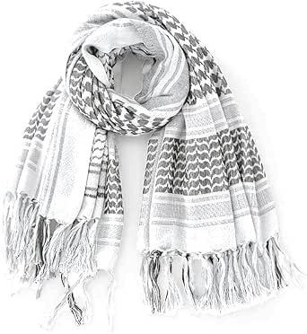 Amazon.com: Bufanda palestina de Keffiyeh 100% algodón, bufanda táctica ...