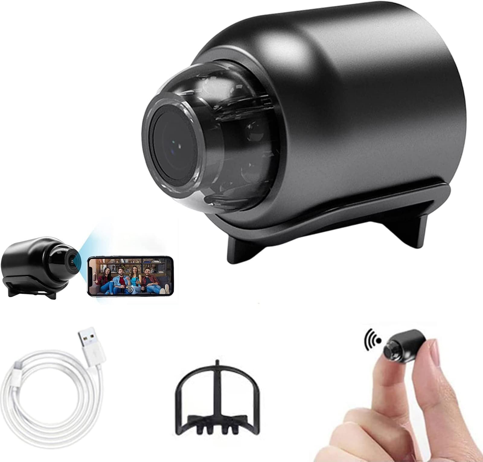 KyneLit Mini caméra WiFi HD 1080p – Vision nocturne incluse, petites ...