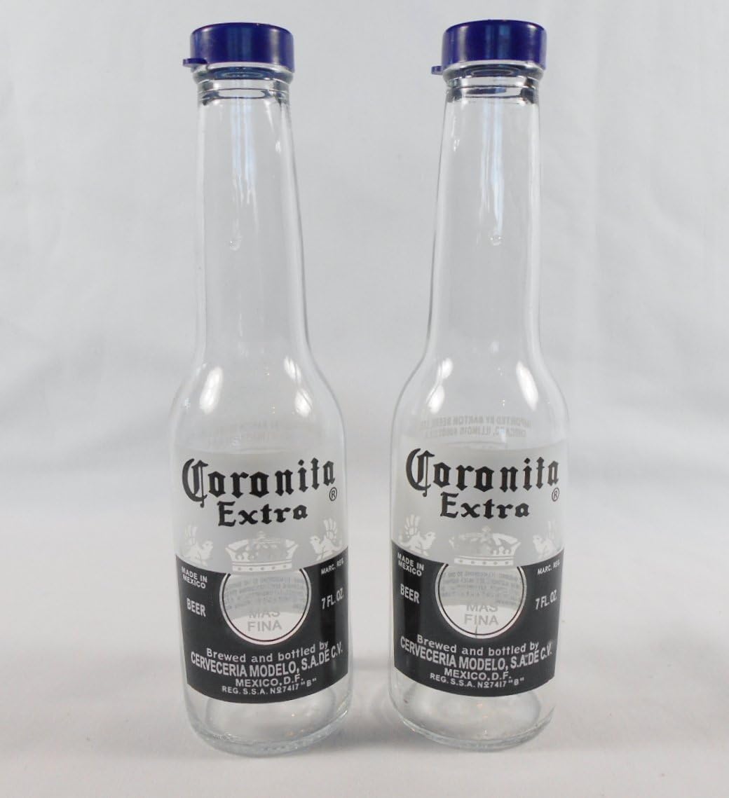 Amazon.com: Corona Mini 2 oz Glass Replica Bottle Salt and Pepper ...