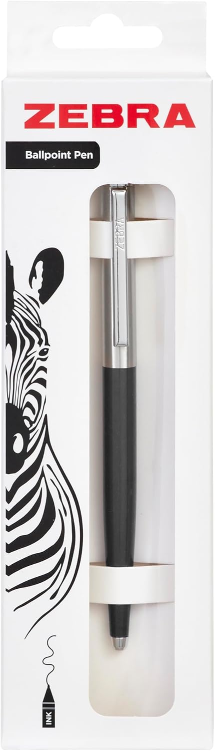 Zebra Pen 901 Black Ballpoint Pen, Sleek & Stylish, Retractable ...