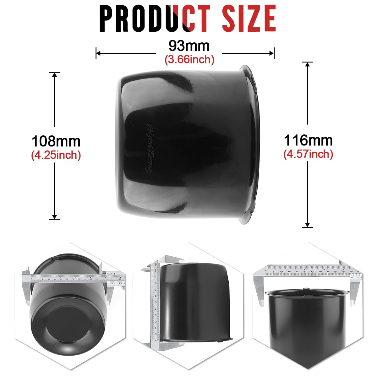 Snapklik.com : RTRHINOTUNING 4.25in Wheel Center Caps Stainless Steel ...