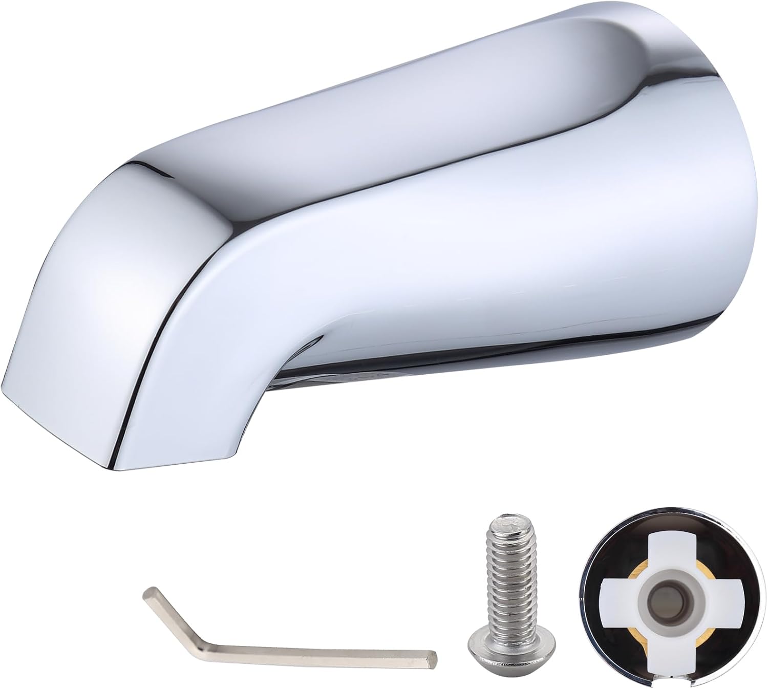 Universal Bath Tub Spout with Adapter, 5" Bathroom Bathtub Faucet Spout ...