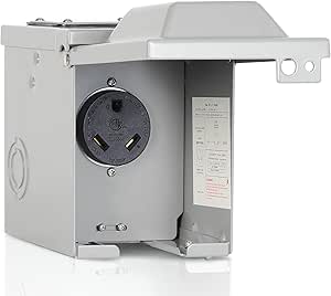 Amazon.com: Sclvdi Caja de toma de corriente de 30 amperios y 125 voltios, cerrada, con ...