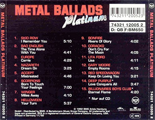 Metal Ballads Platinum - Amazon.com Music