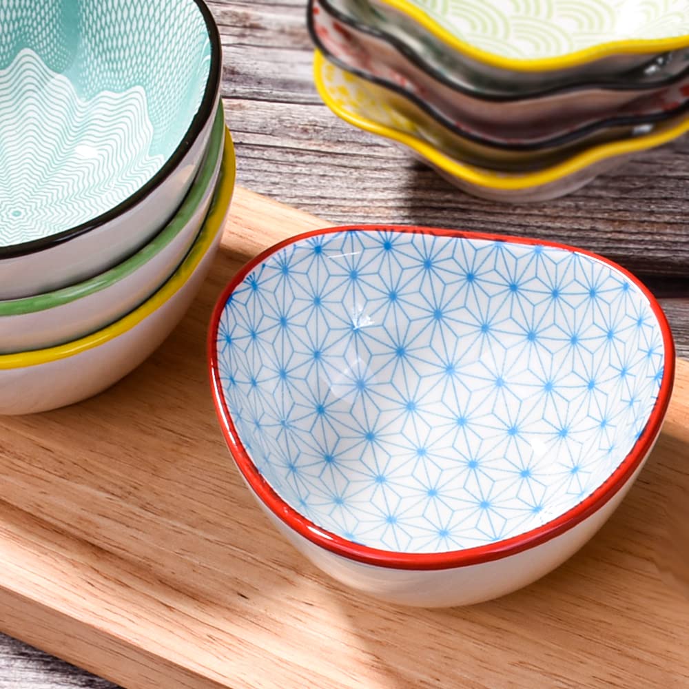 Snapklik.com : Ceramic Soy Sauce Dish Set Of 5 Sauce Cups Dipping Bowls