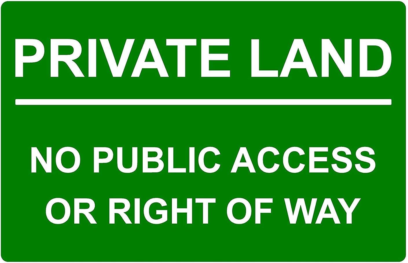 Private Land No Public Access Or Right Of Way Correx Safety Sign 300mm ...