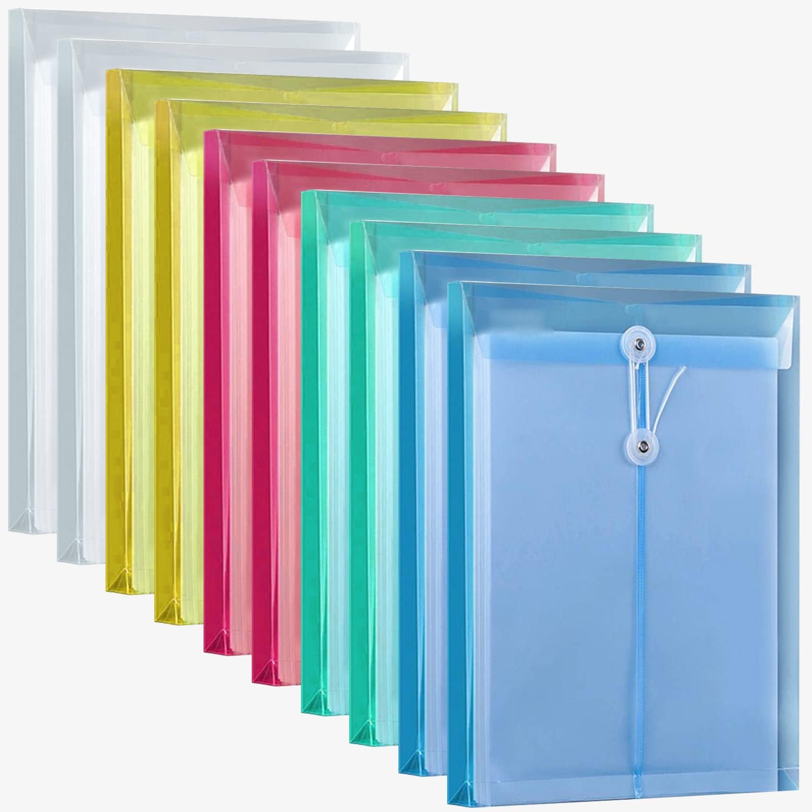 YoeeJob Poly Envelopes with Button String Snap Closure Top Opening ...