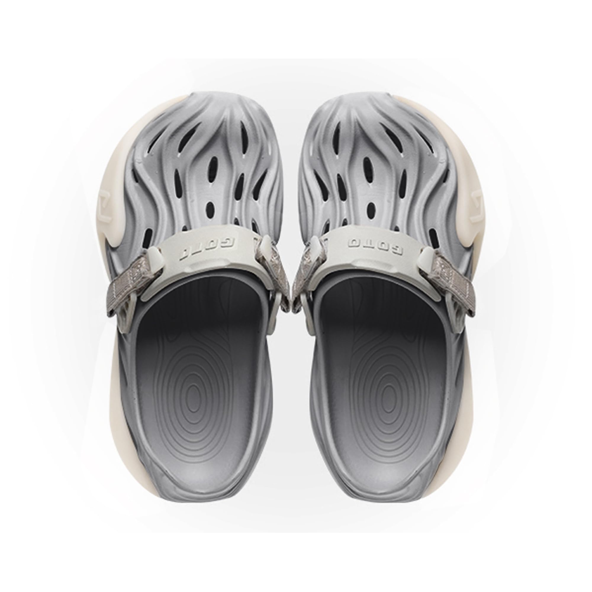 GOTO Unisex-Adult Echo Clogs, Comfort Fashion Wavy Pattern Shoes for ...