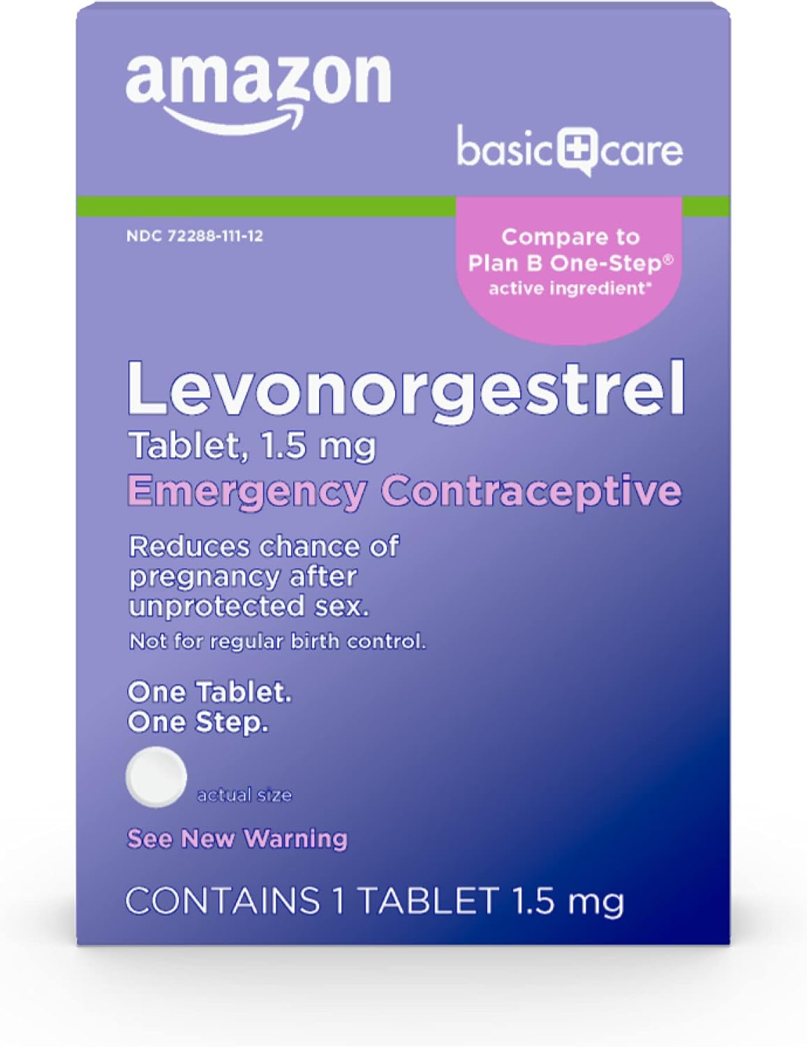 Amazon.com: Amazon Basic Care Levonorgestrel 1.5 mg – Emergency ...
