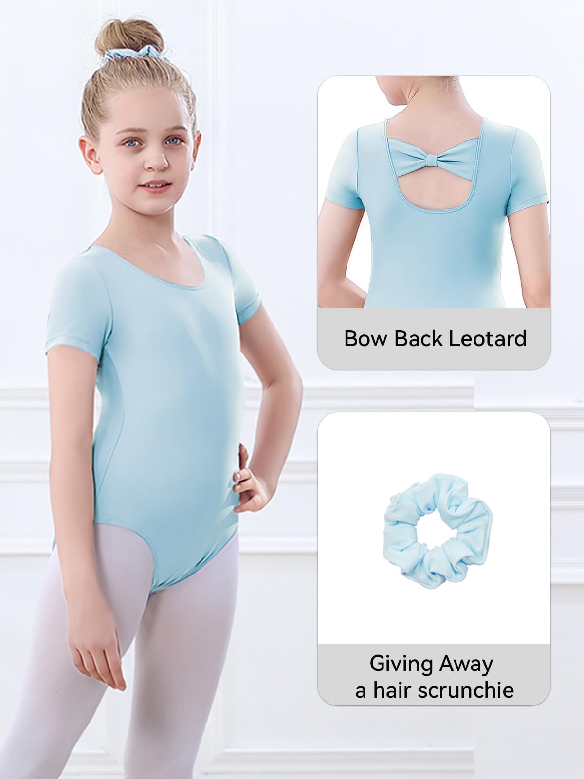 Snapklik.com : Speerise Girls Toddler Leotard Short Sleeve Ballet Leotards For Dance Gymnastics ...