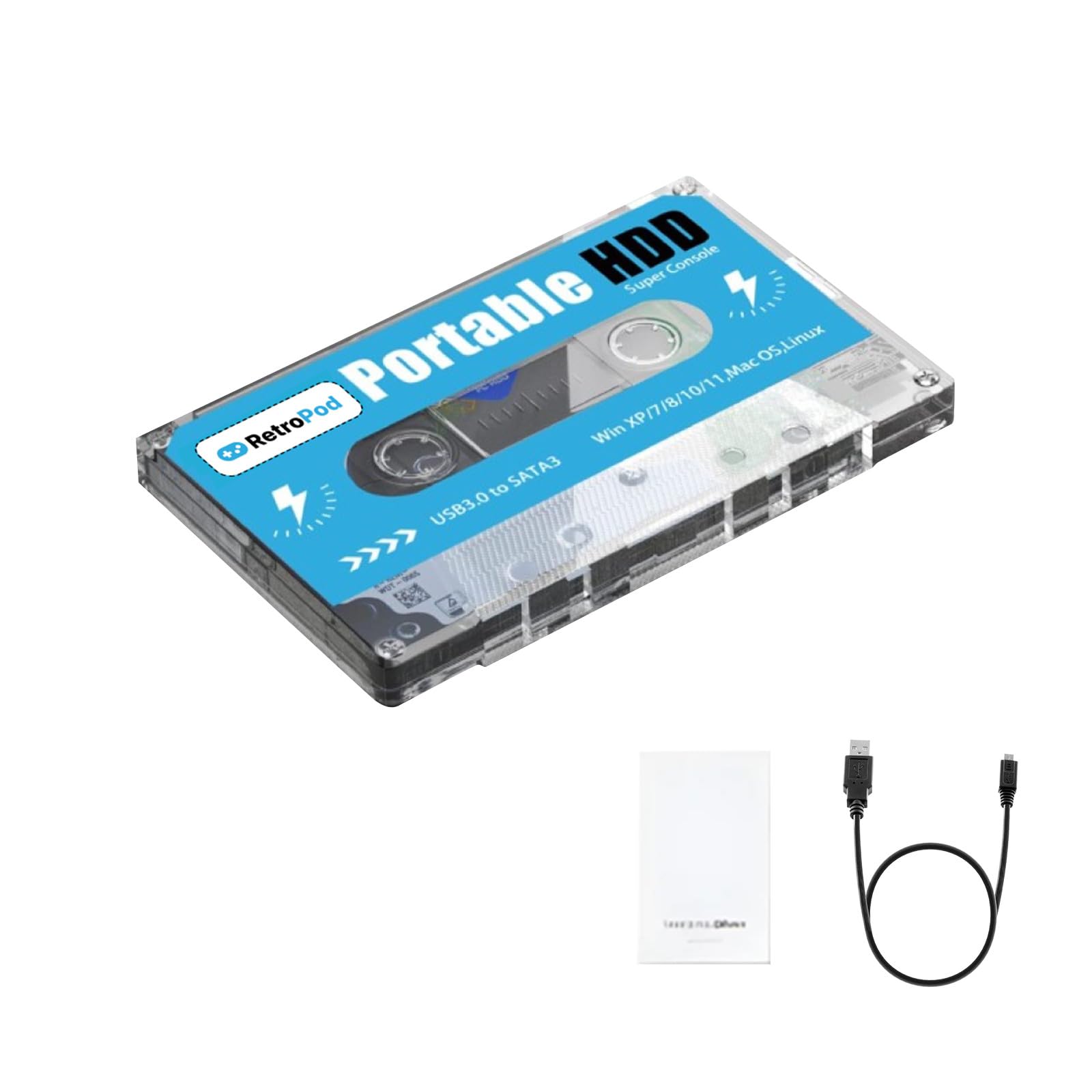 Game Hard Drive, 500G HDD Portable Game Drive Built-in 55,000+ Games ...