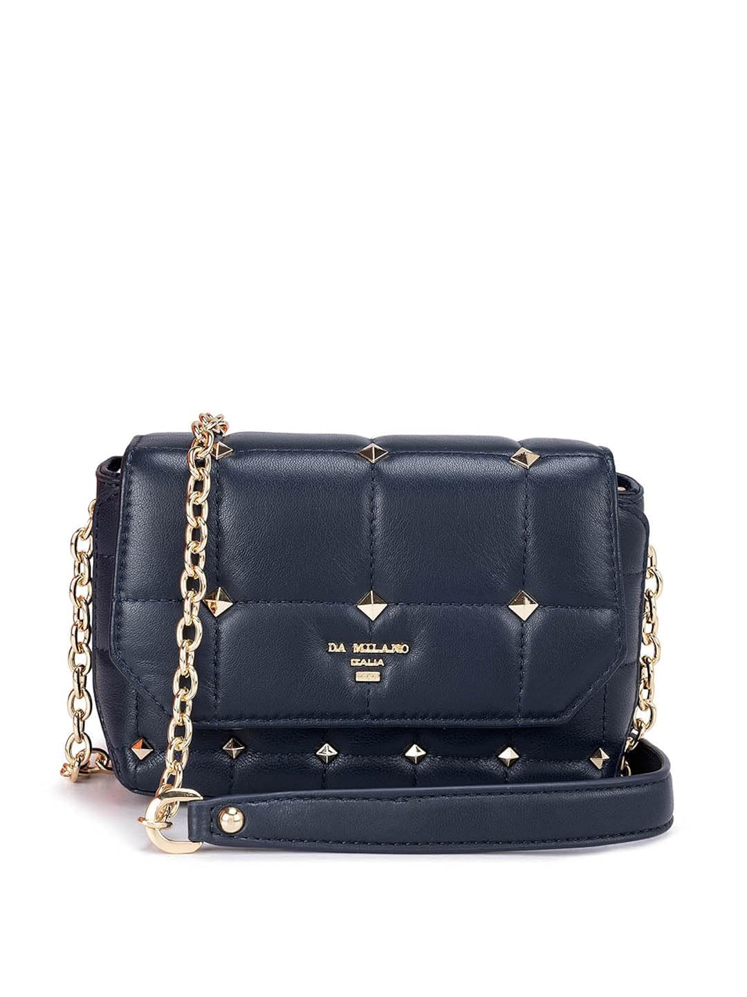 Da Milano Genuine Leather Blue Sling Bags Ladies (LSB-00936) : Amazon ...