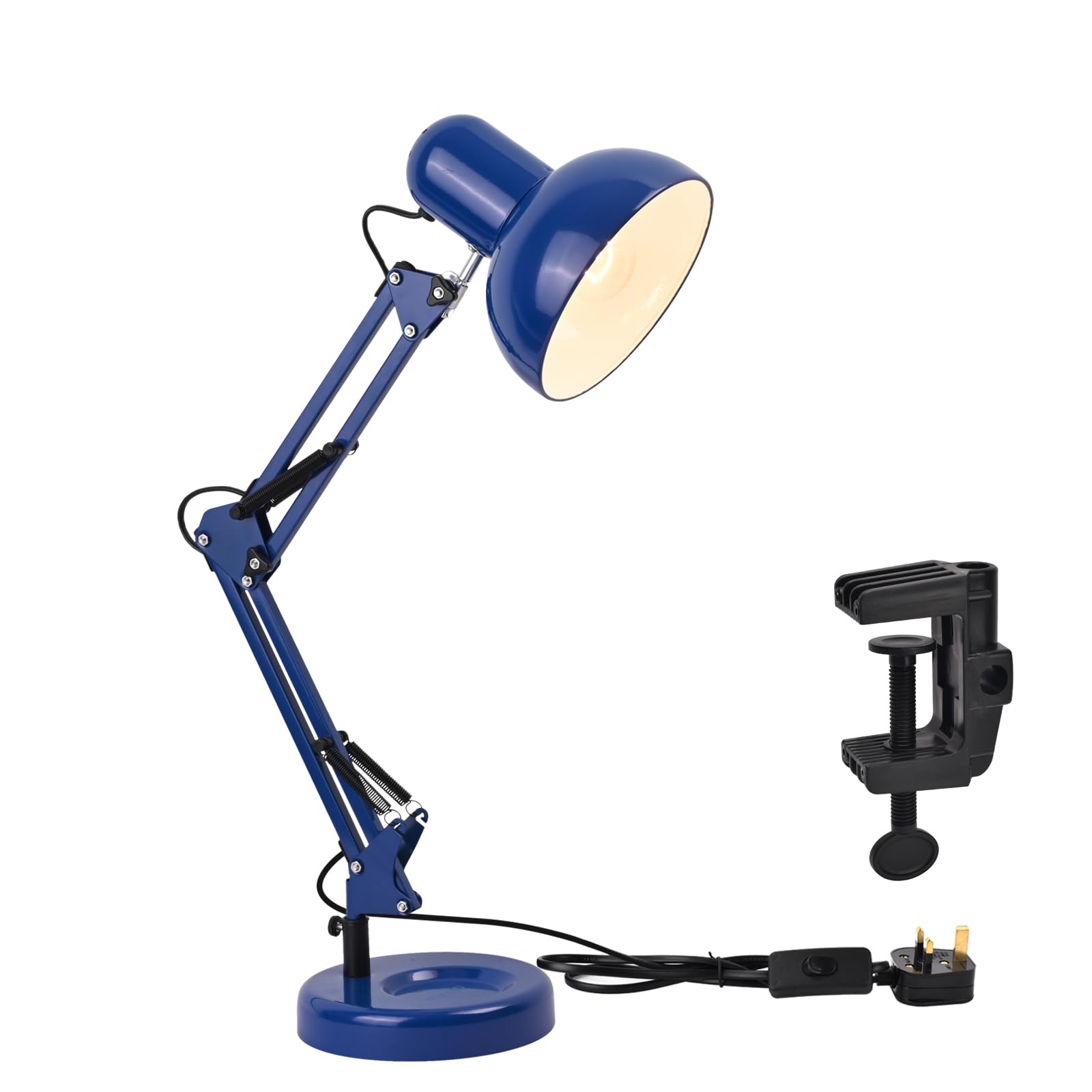 TEKLED LED Desk Lamp | Adjustable Swing Arm | Replaceable E27 Edison ...