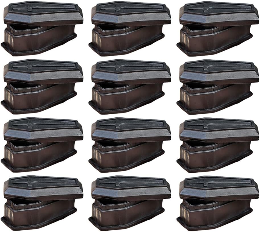 Amazon.com: Healifty Mini Halloween Coffin, 12pcs Mini Coffin Boxes ...