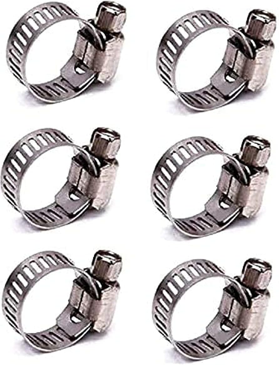 Toolbux 4 Pcs Adjustable Fuel Petrol Pipe Hose Clips Stainless Spring ...