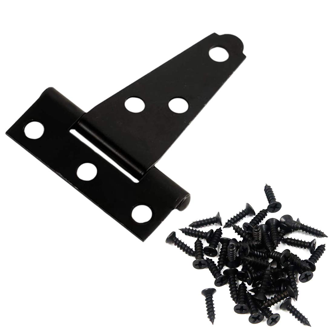 Snapklik.com : KAIY Pack Of 6 Black Door Hinges 2-Inch T-Shape Gate ...