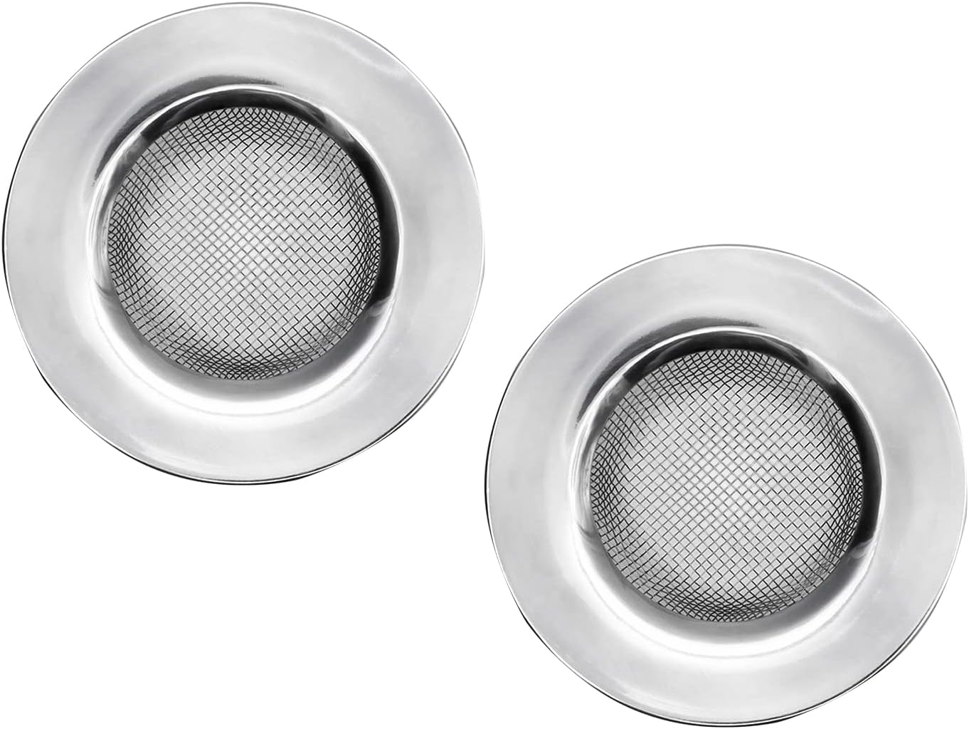 2Pcs Stainless Steel Kitchen Sink Strainer Plug, Bathroom Shower Hair ...