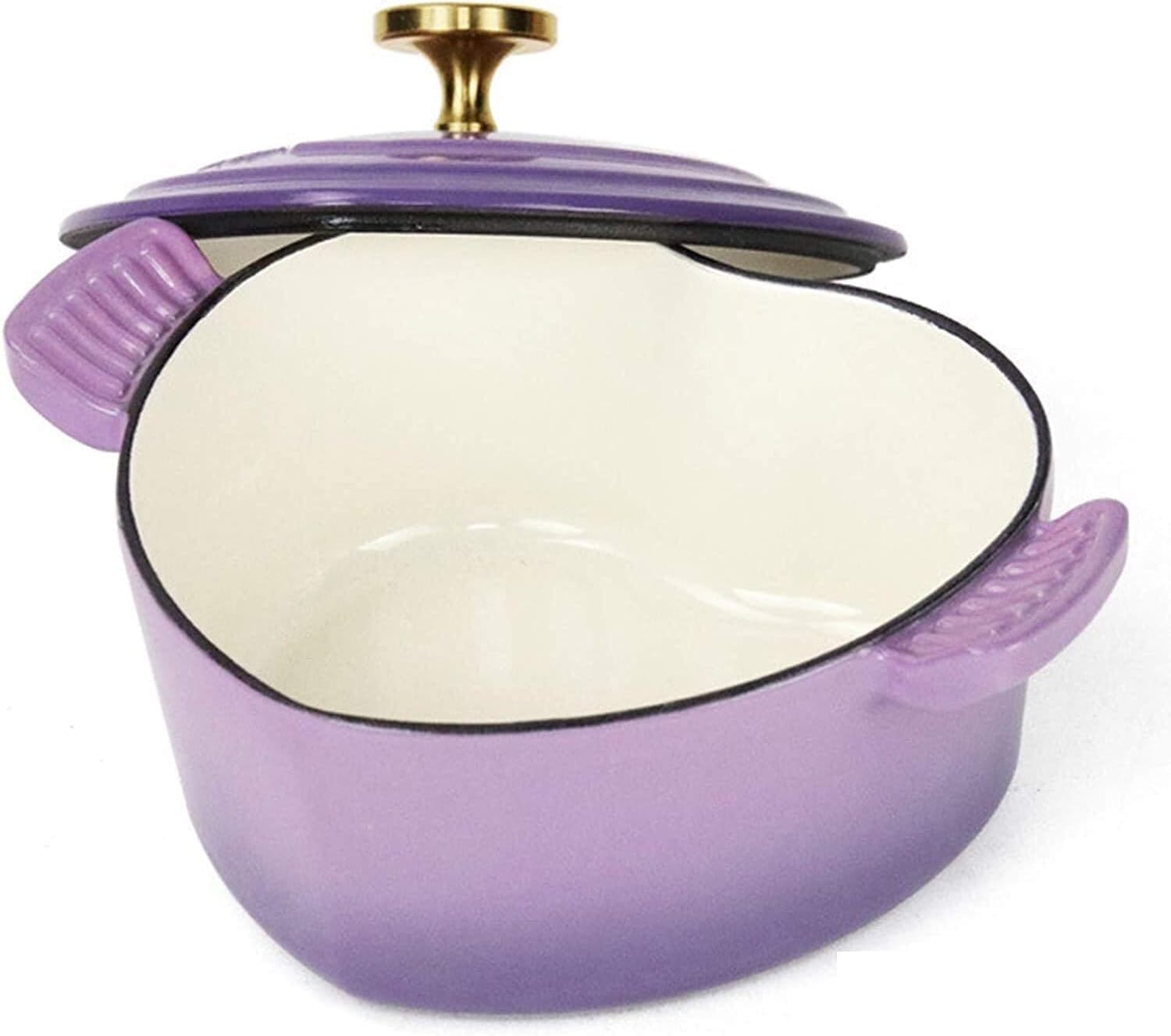 Amazon.com: Heart-Shaped Enamel Dutch Oven,Enameled Cast Iron Coated ...