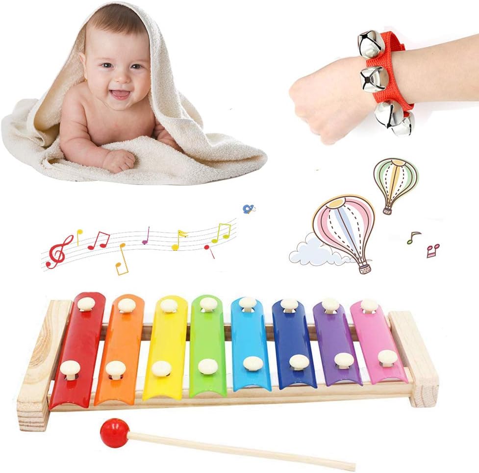 SIMUER Baby Xylophone Wooden Xylophone Baby Musical Instruments Multi ...