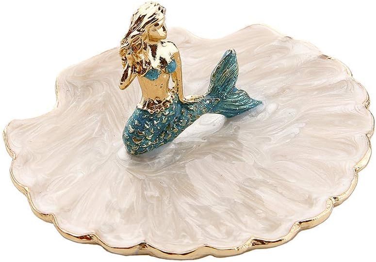 Amazon.com: SHERCHPRY Mermaid Tray Mermaid Jewelry Plate Dessert Plate ...