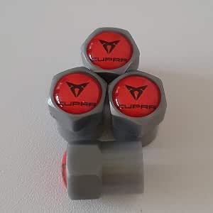 Seat Cupra Grey ABS Plastic Valve Dust Caps Non Stick For All Models ...