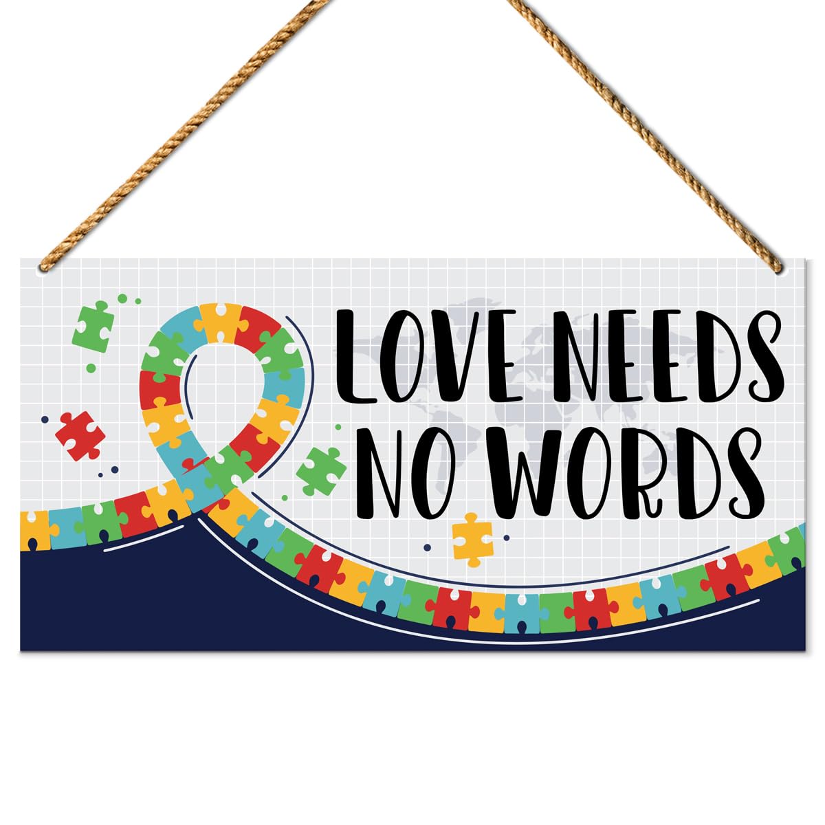 Amazon.com: Autism Awareness Wood Sign Decor, Autism Awareness Sign ...