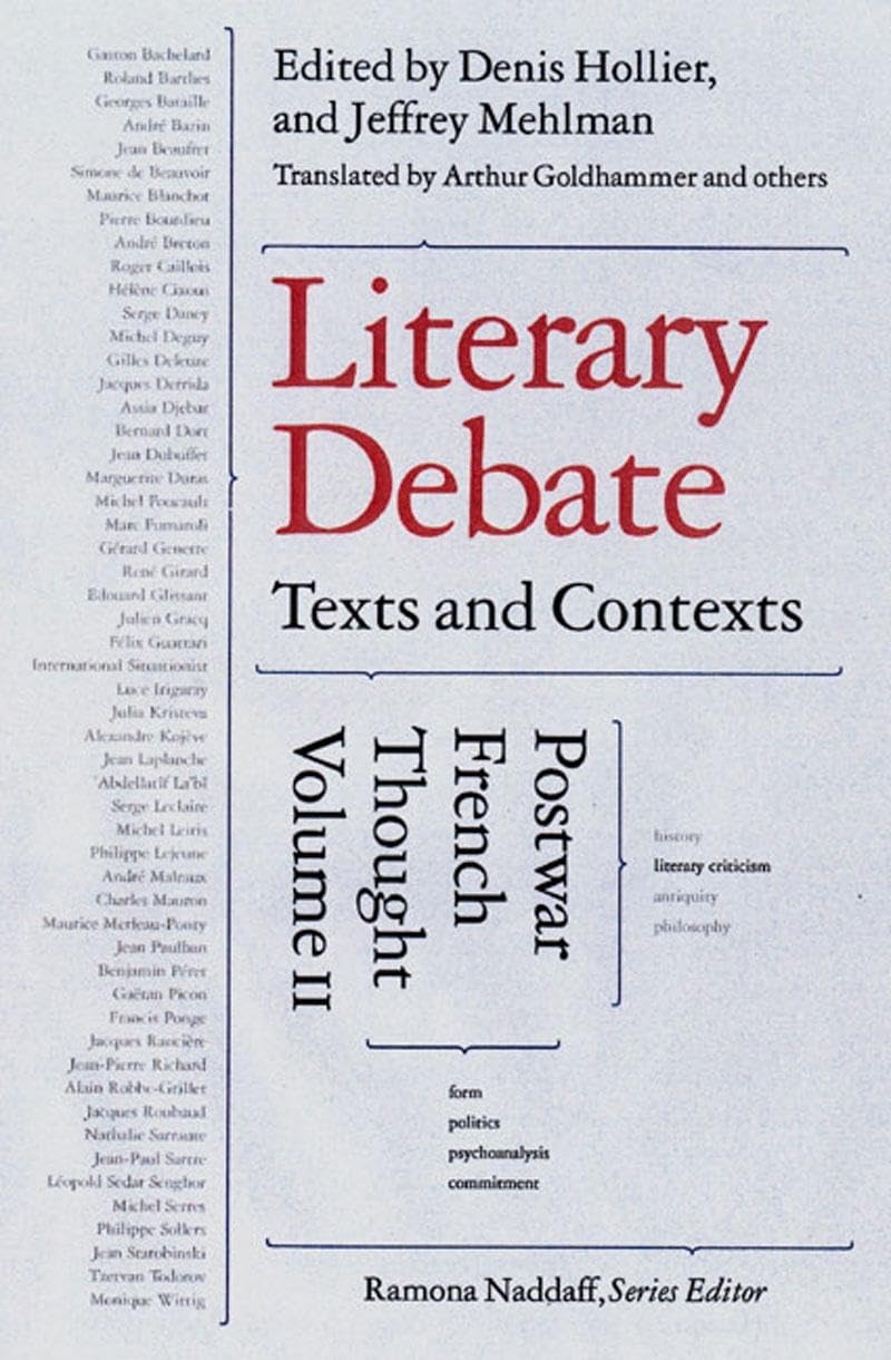 Amazon.com: Literary Debate: Texts and Contexts: Postwar French Thought ...