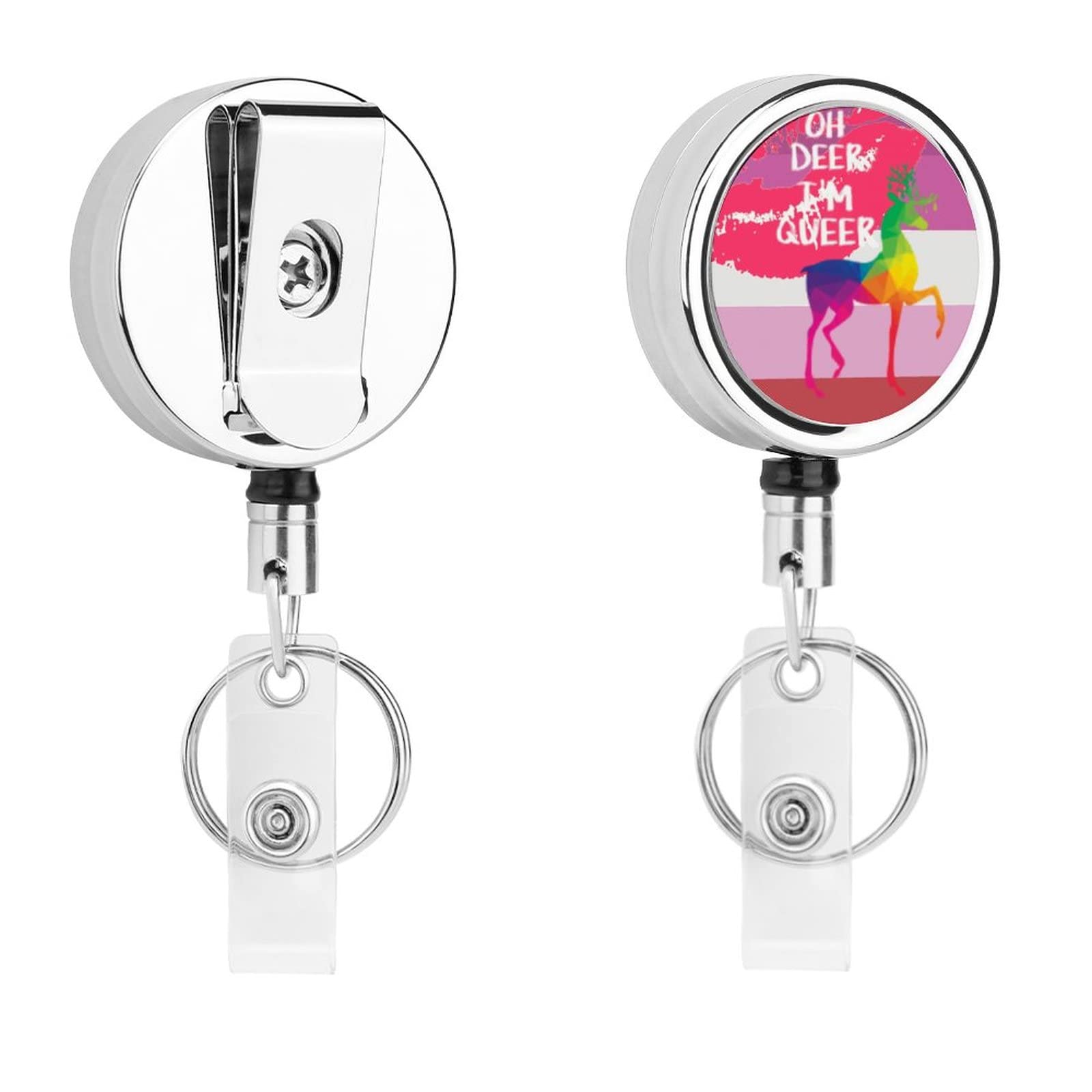 Retractable Badge Reels Engrowtic 24 Pcs Retractable ID Badge Reels ...