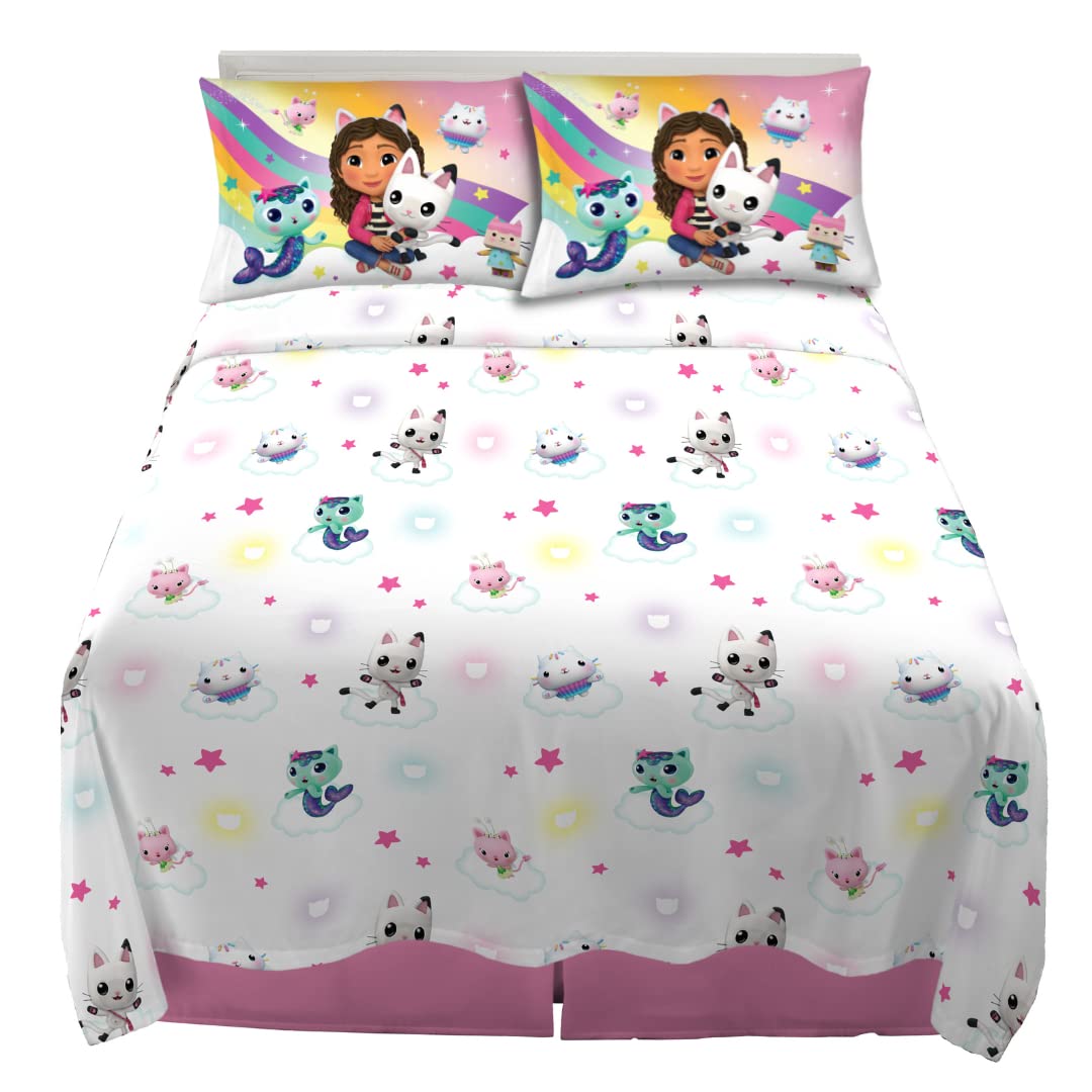 Amazon.com: Franco DreamWorks Gabby's Dollhouse Kids Bedding Super Soft ...