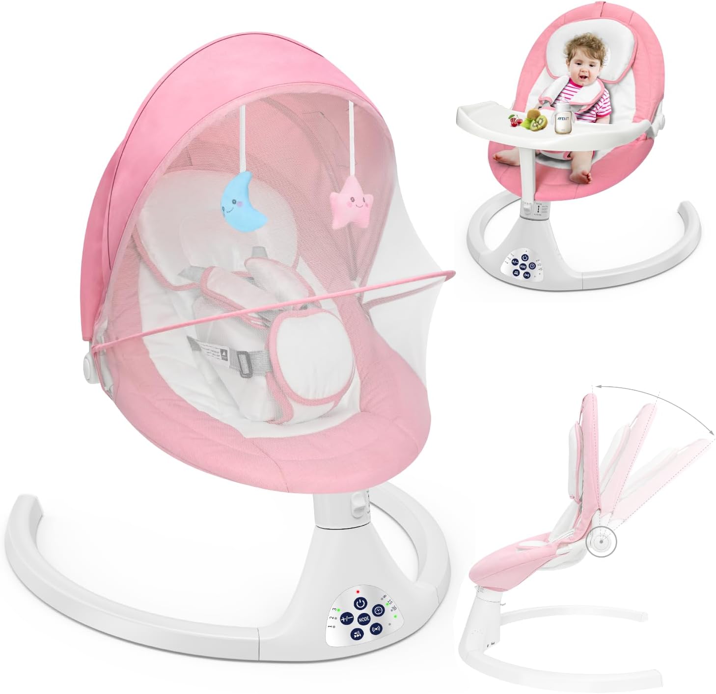 Amazon.com : Baby Swing for Infants to Toddler,3 in 1 Electric Remote ...