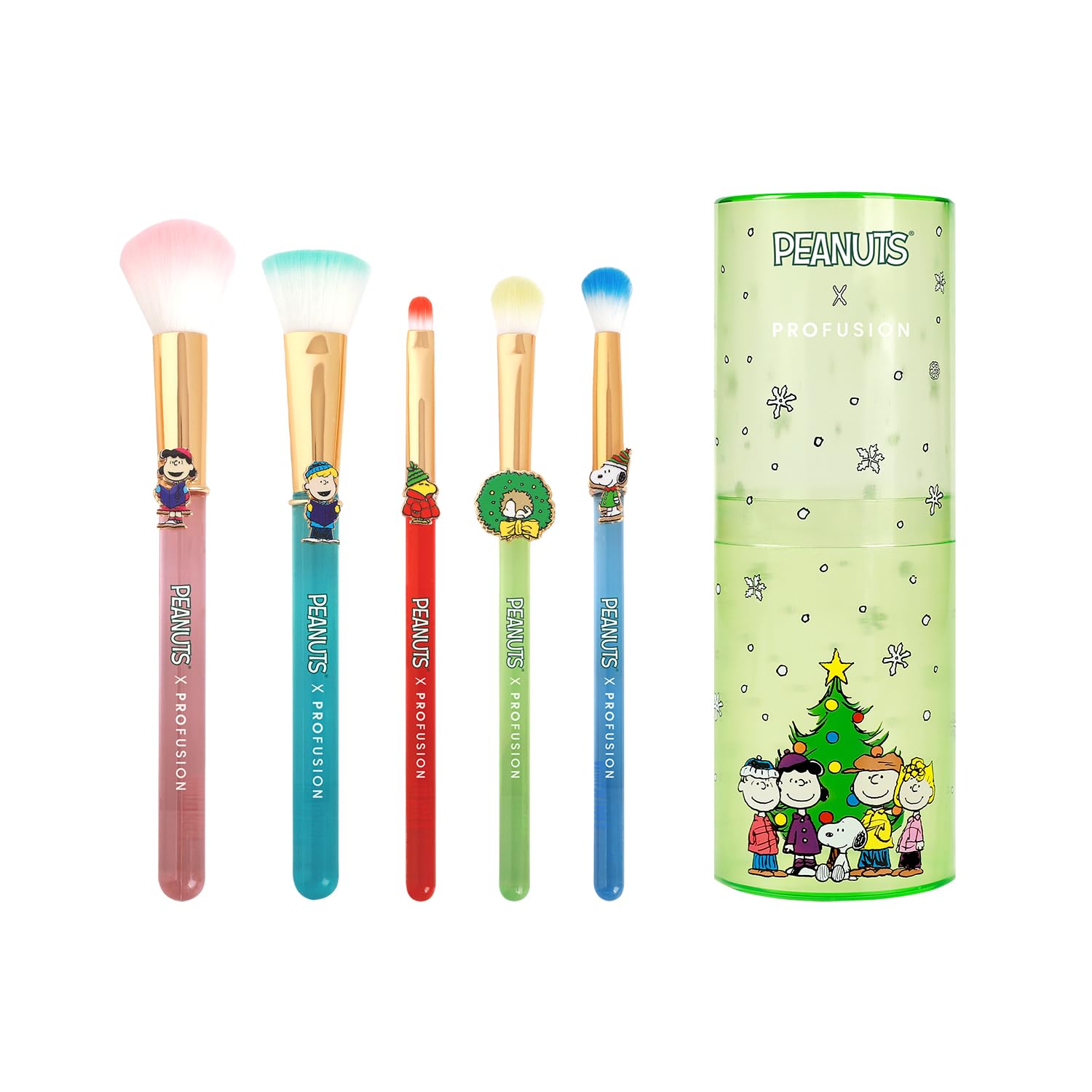 Amazon.com: Profusion Cosmetics Peanuts Merry And Bright Brush Set with ...