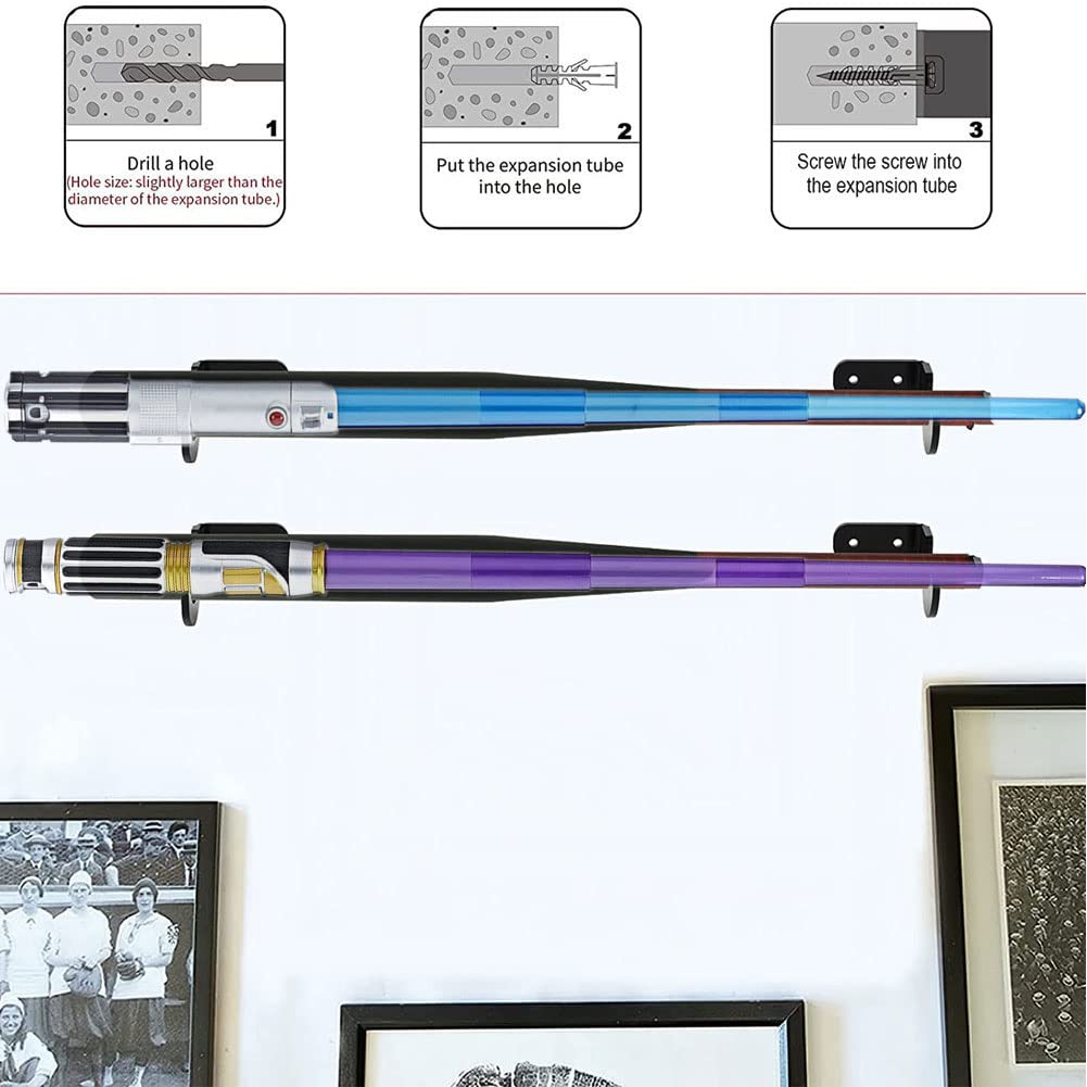 Snapklik.com : MANNIFEN Lightsaber Rack Wall-Mounted Transparent ...