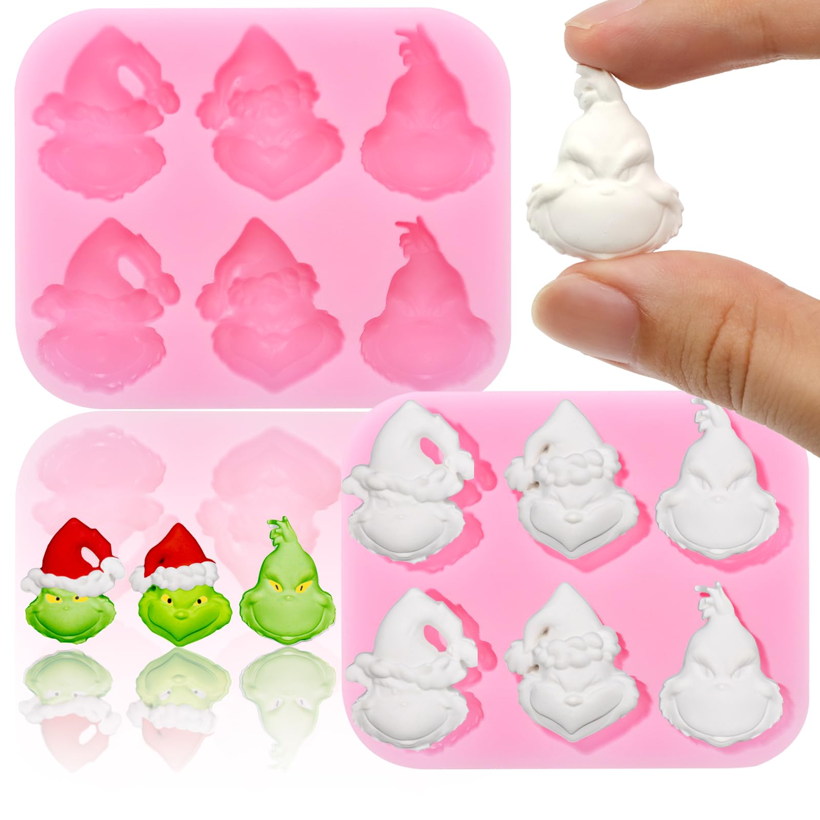 Amazon.com: Christmas Molds Silicone for Chocolate,6 Cavities Christmas ...