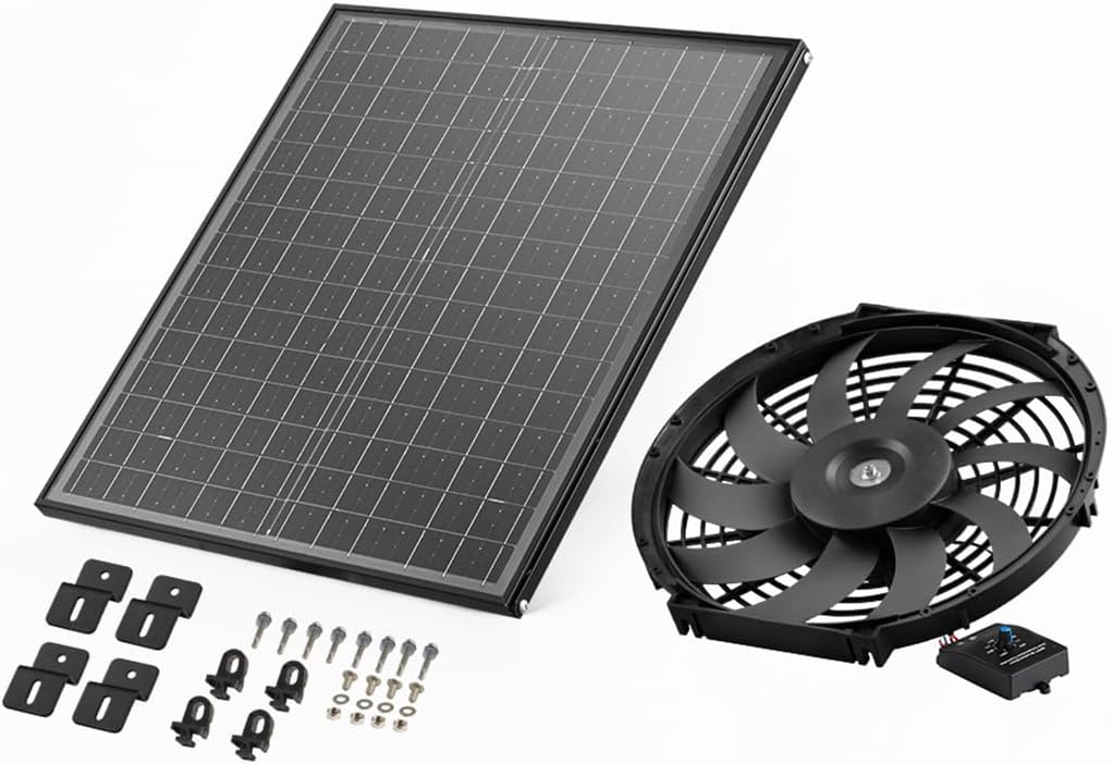 VEVOR Gable Mount Fan, 12 Inch Solar Power Attic Exhaust Fan with ...