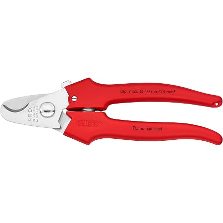Knipex Kabelschere verchromt, isoliert mit Mehrkomponenten-Hüllen, VDE ...