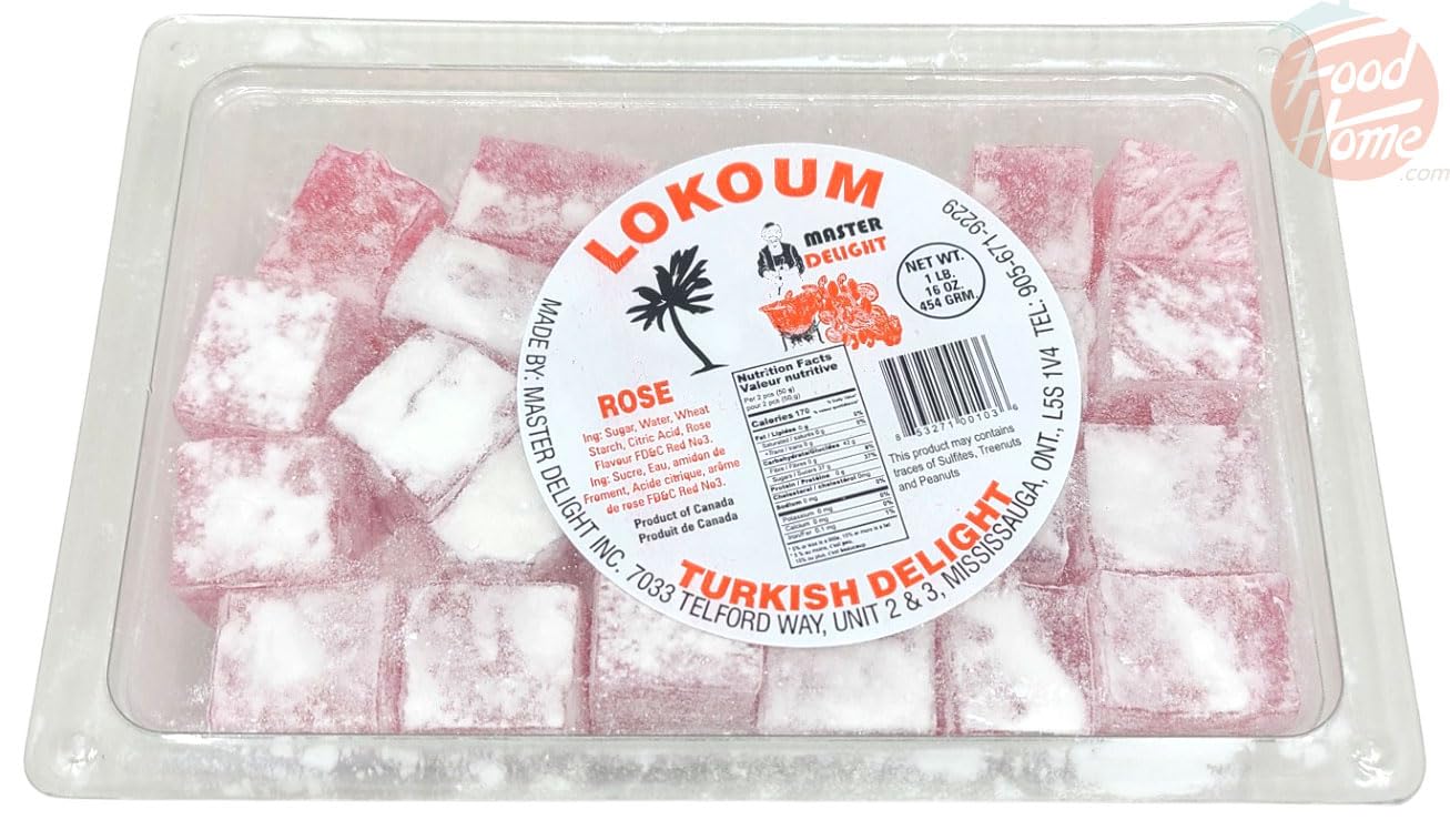 Amazon.com : Master Delight Lokoum rose turkish delight soft candy in ...
