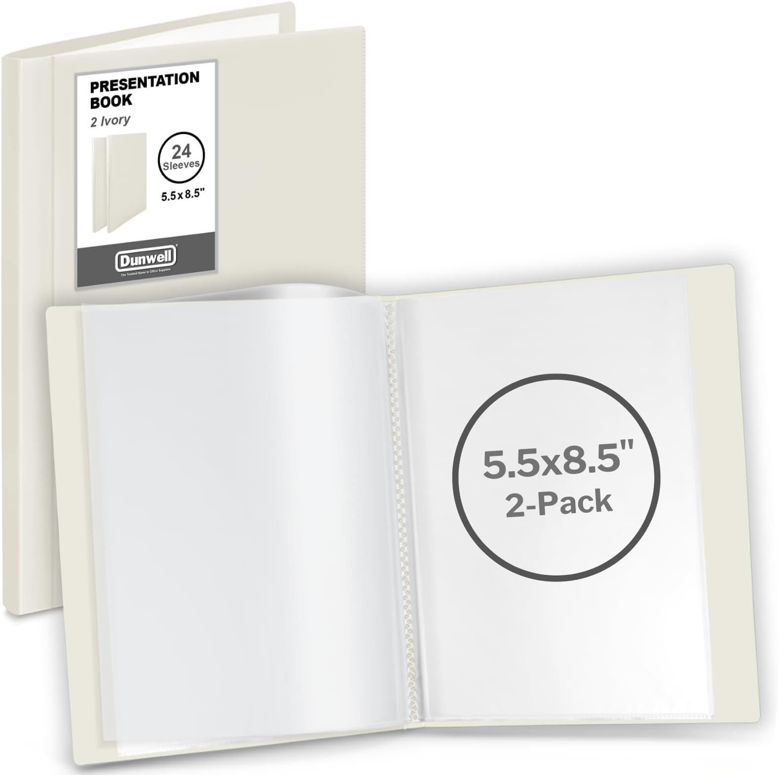 Amazon.com : Dunwell Small Binders with Sleeves - Presentation Books 5 ...