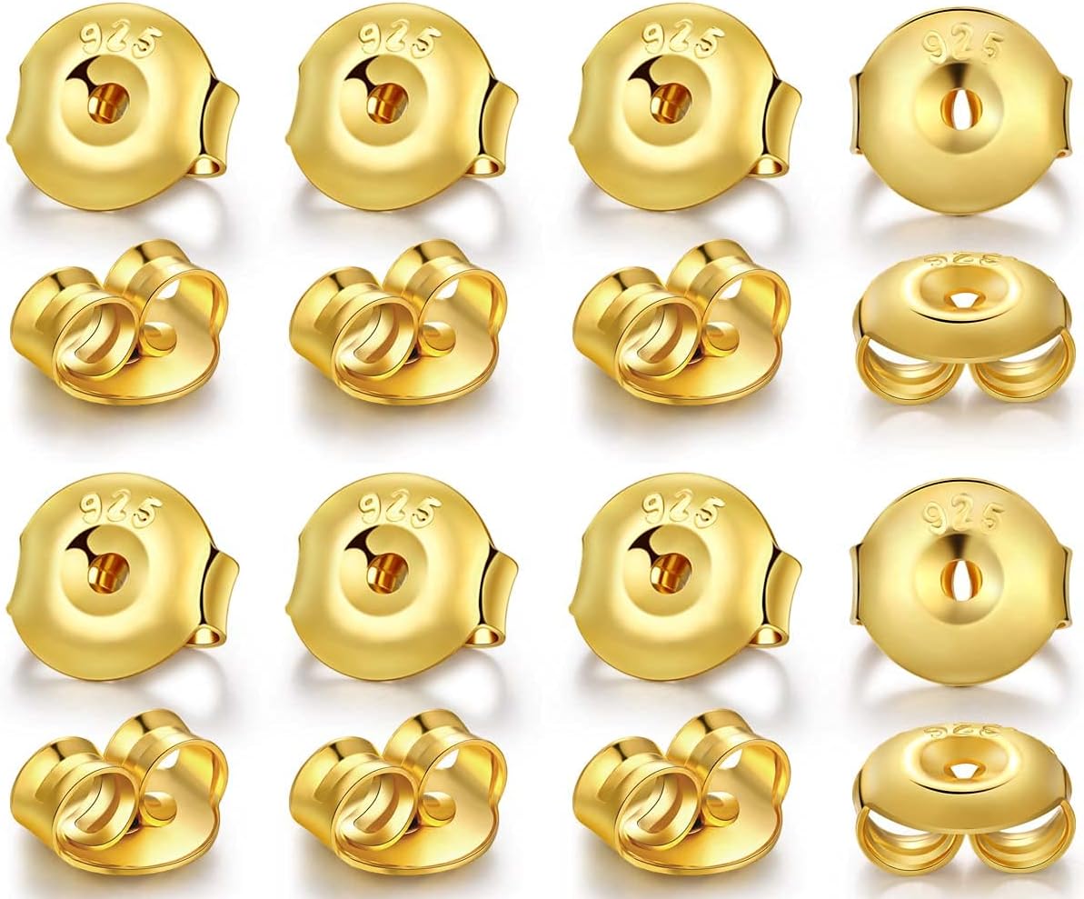 Amazon.com: 3 Pairs Earring Backs for Droopy Ears 925 Sterling Silver ...