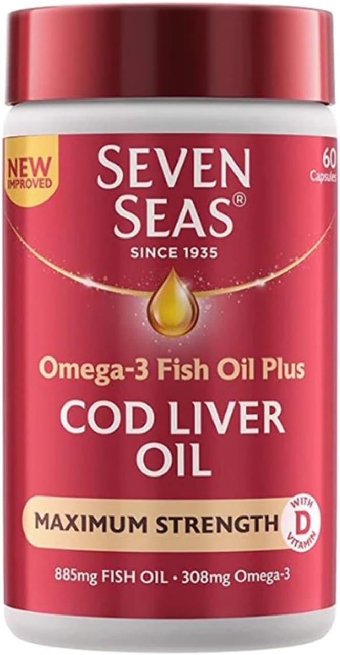 Amazon.com : Seven Seas Pure Cod Liver Oil Extra High Strength 300ml ...