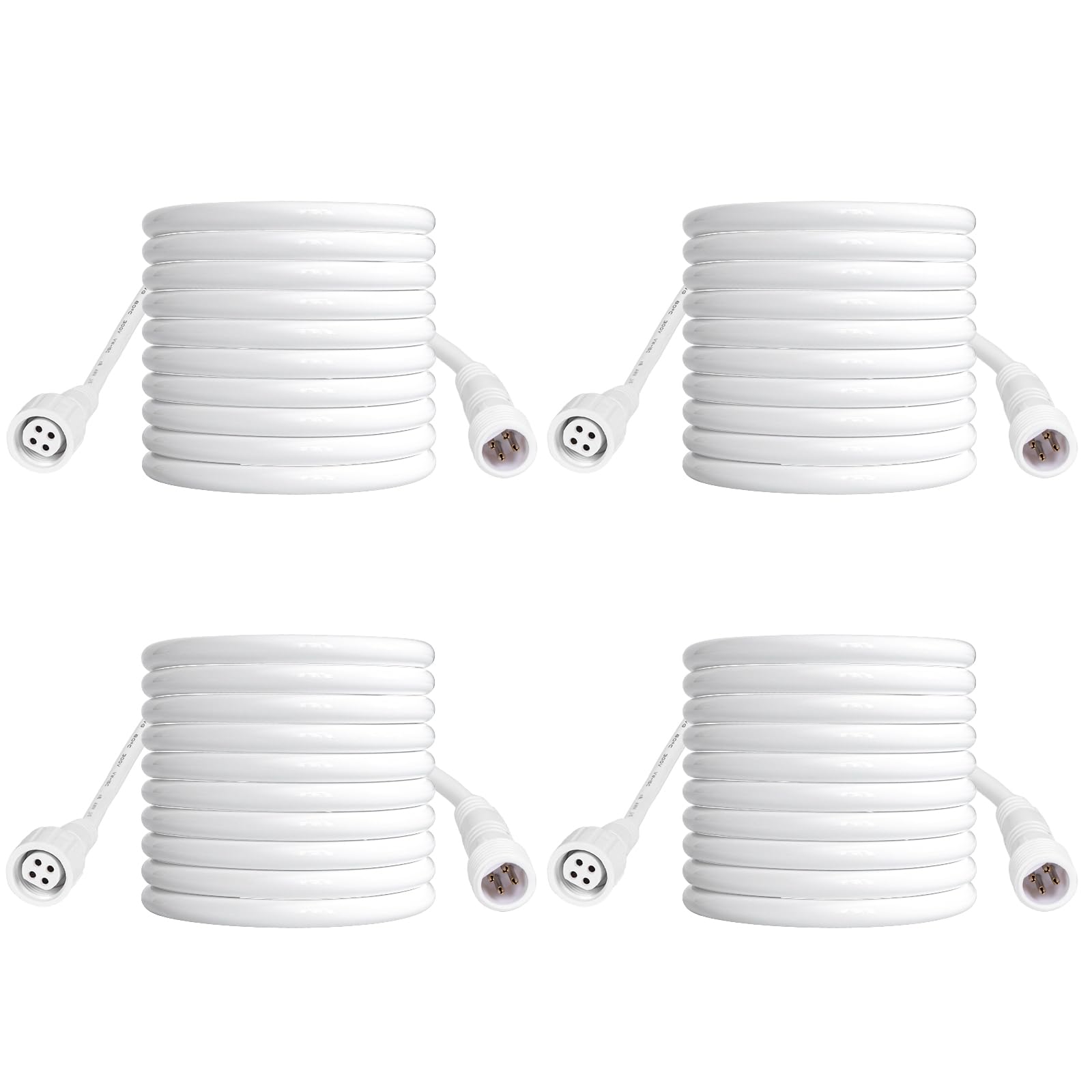 Amazon.com: Amico 4FT 4 PIN Extension Cord, 24AWG 300V 80°C Extension ...