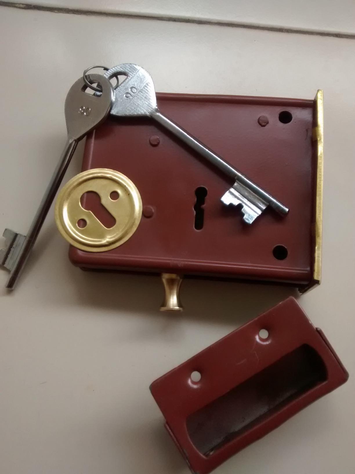 Ramson Iron Dyna Classic Brass 6 Levers Double Chal Door Inter Lock ...