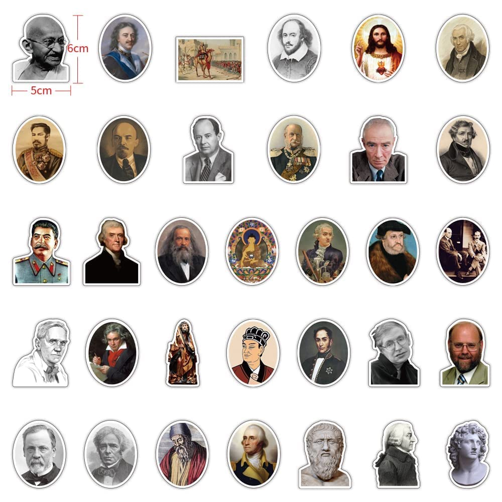 Famous People Stickers 100 Pack Pcs Vintage Stickers About Most ...