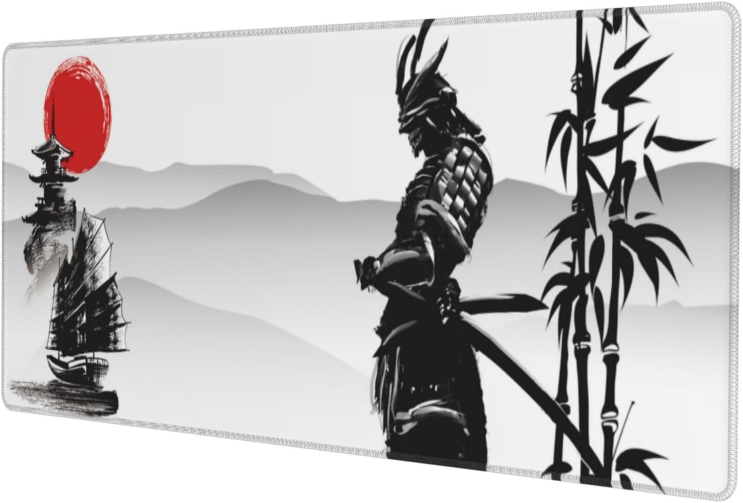 Amazon.com: Watercolor Japanese Samurai Bushido Gaming Mouse Pad XL Non ...
