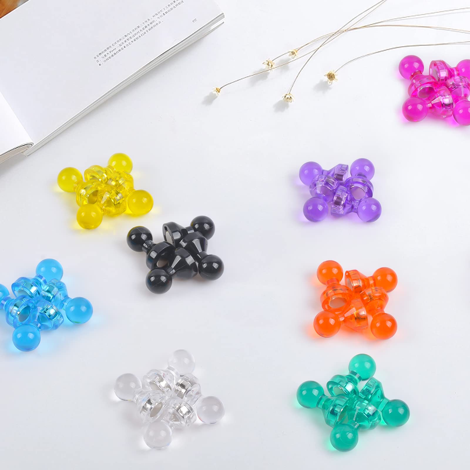 Snapklik.com : 40 PCS Colorful Refrigerator Magnets, Strong Push Pin ...
